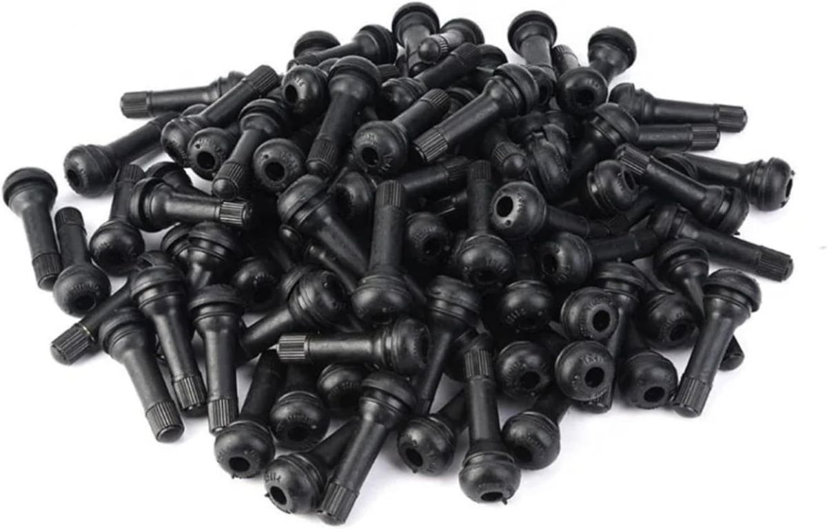 100 Piece Snap-in Black Rubber Stem Tire Valve | Shop Today. Get it ...