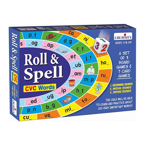 Creatives - Roll And Spell Game (learn to read and spell over 200 words ...