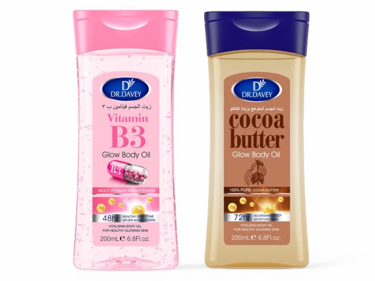 Set of 2 - Dr Davey Vitamin B3 Cococa Butter Glow Body Oil 200ml | Shop ...