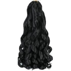 French Curl Braiding Hair - 24 Inches - Pack of 4 - 1B - Super Long ...