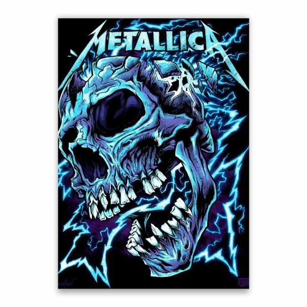 Metallica Blue Skull Poster - A1 | Shop Today. Get it Tomorrow ...