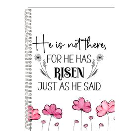 Risen A4 Notebook Spiral and Lined Easter Graphic Design Notepad Present090 | Shop Today. Get it ...