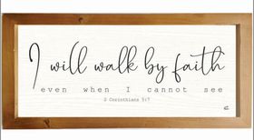 I Will Walk By Faith-Wall Art Size: W-630mm X H-310mm | Shop Today. Get ...