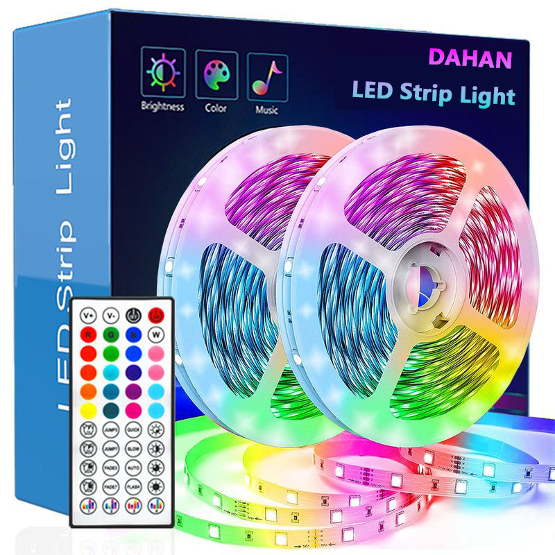 DAHAN 10m LED Strip Light Bluetooth App Control 5050 RGB Strip Light ...