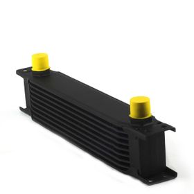 Oil Cooler 9 Row Aluminum Black An10 Small Fined Cooler Slim Fit