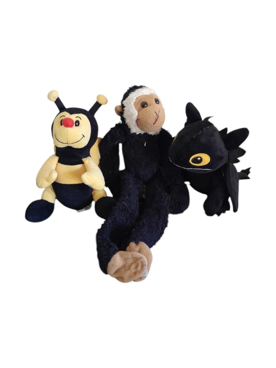 3 Pack of Soft Plush Toys - Bee, Monkey and Bat | Shop Today. Get it ...
