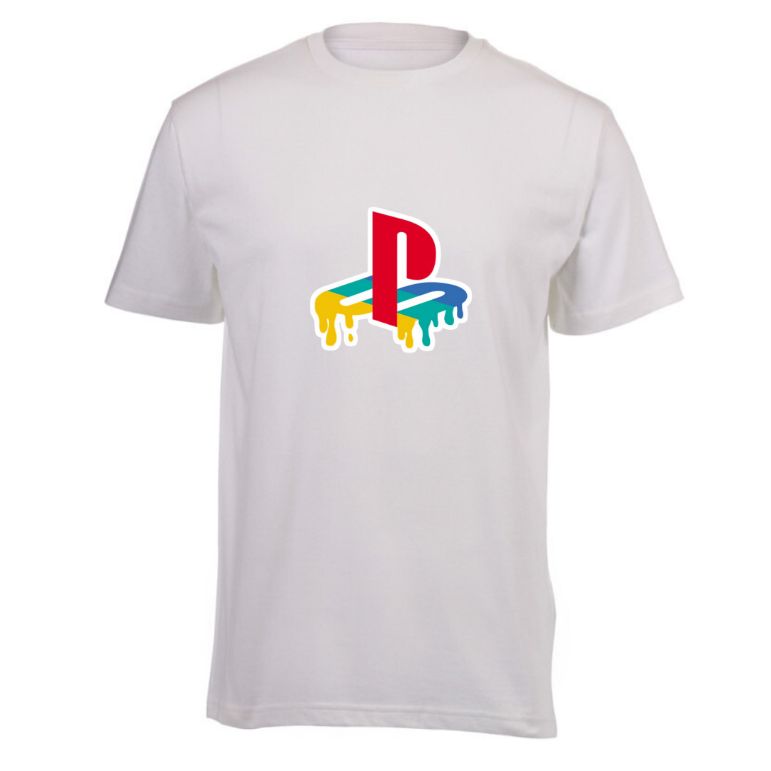 Kids Unisex White T-Shirt - Playstation Drip | Shop Today. Get it ...