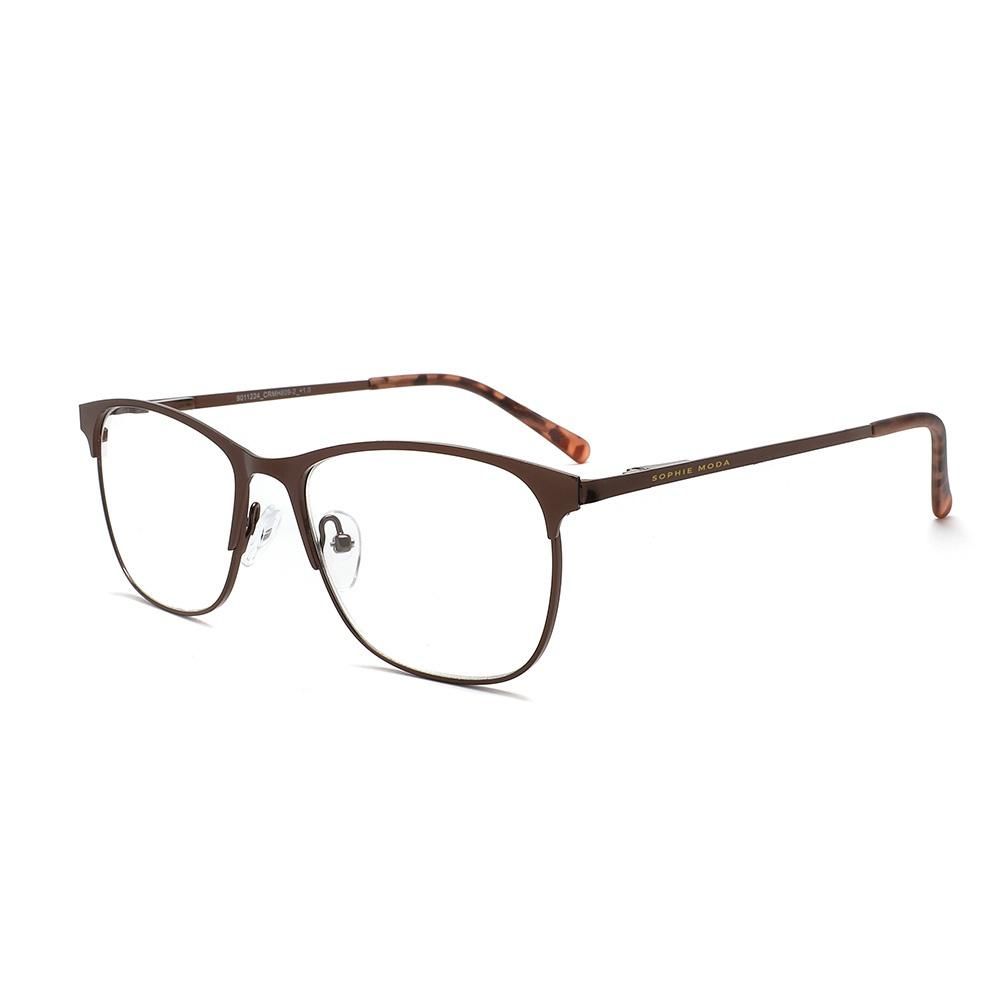Sophie Moda Reading & Anti-Blue Light Glasses - Verge (Brown) | Shop ...