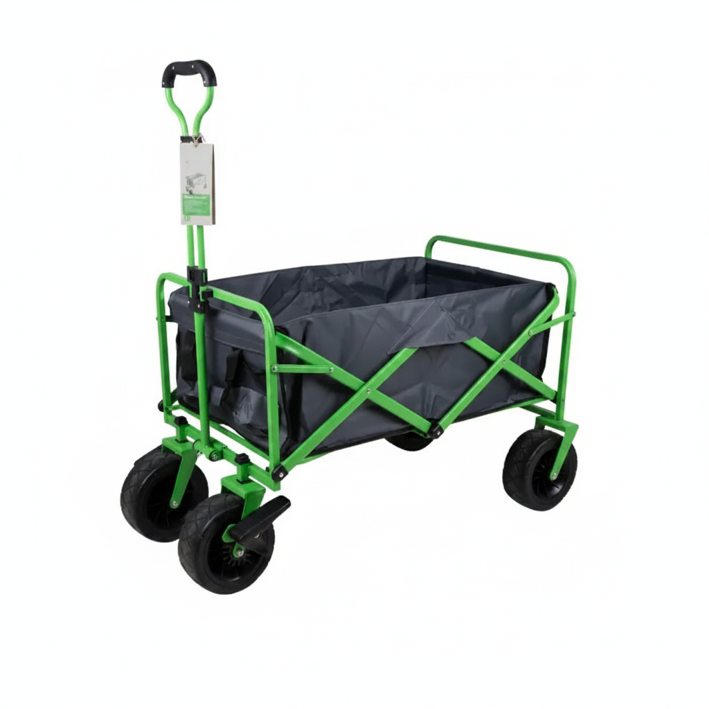 Garden Utility Trolley with Tailgate for Easy Transport - Green | Shop ...