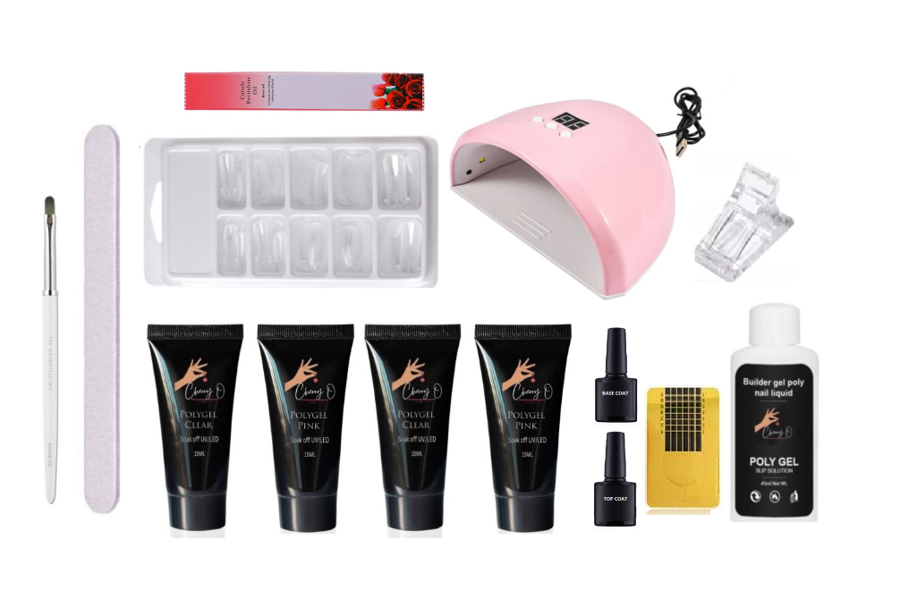 Cherry O Cosmetics 14 Piece Polygel Set with 48W Nail Lamp | Shop Today ...
