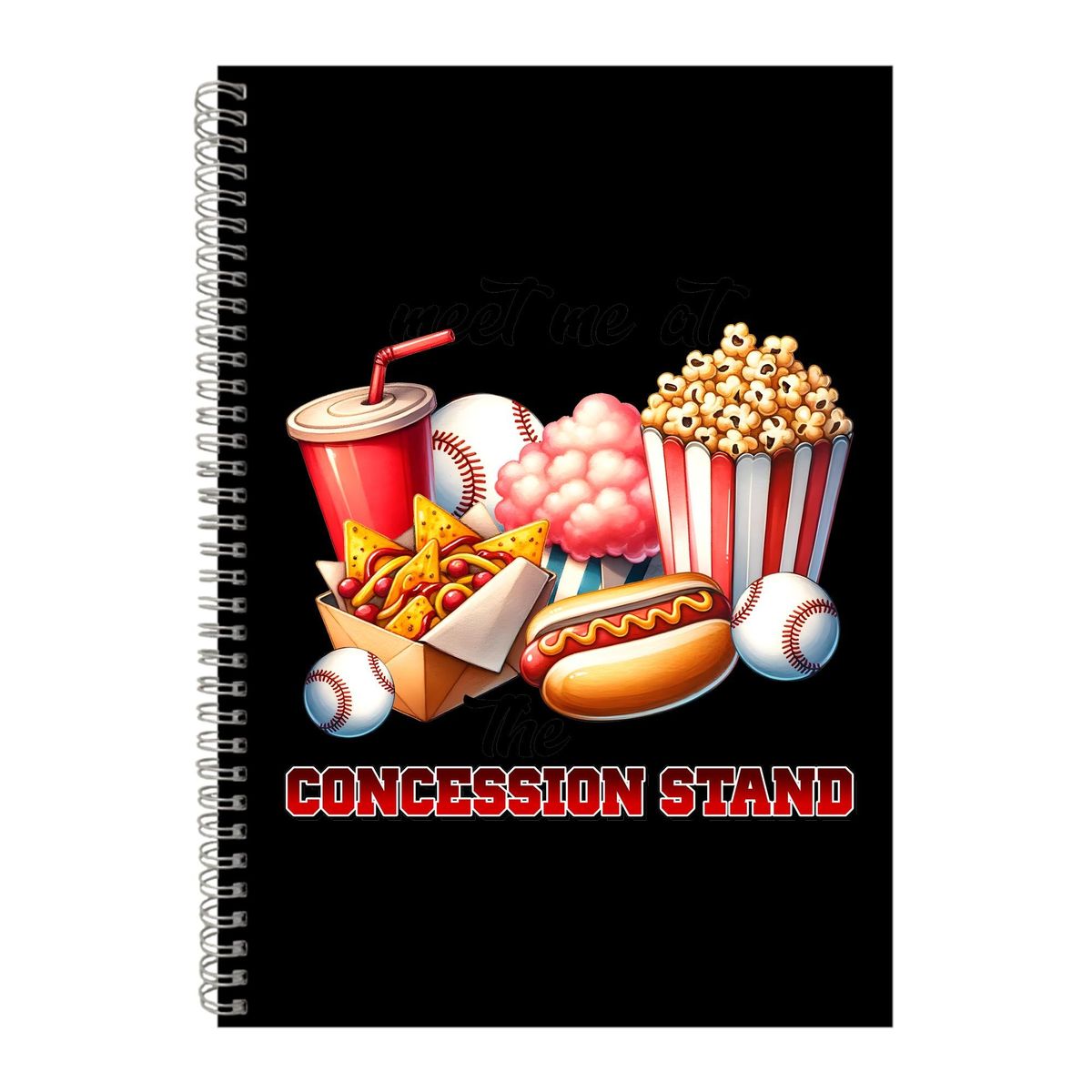 Stand A4 Notebook Spiral Lined Baseball Graphic Softball Notepad Gift ...