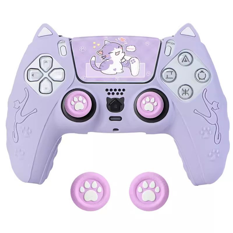 Cat Paw Controller Skin,Silicone Protective Controller Grip and GripCap ...