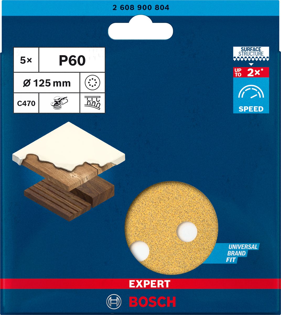 Best Wood+Paint random orbital sanders, 125 mm, 60, 8 holes, 5 pc ...