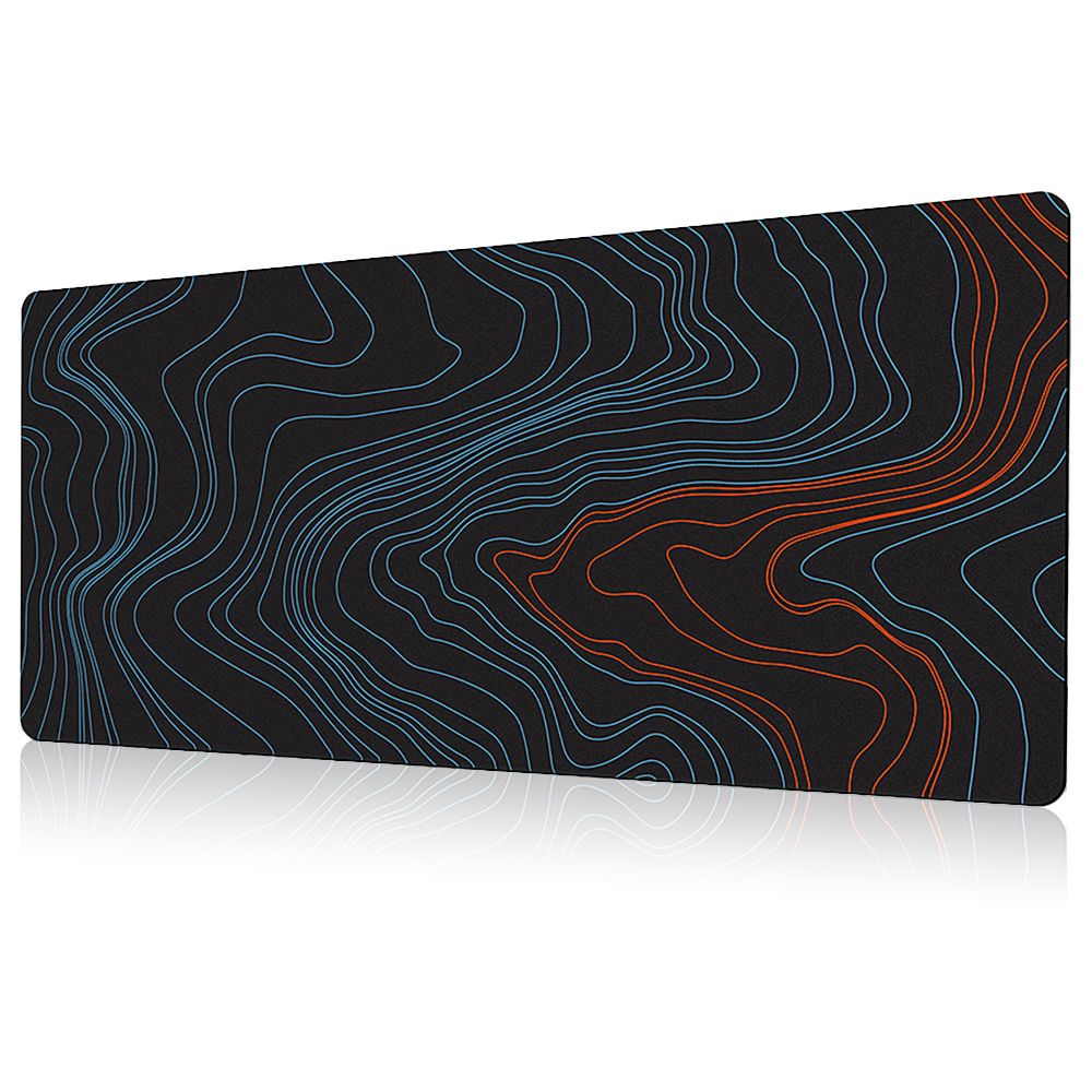 Abstract Topographic Map Gaming Mouse Pad Desk Mat with Non-Slip Base ...