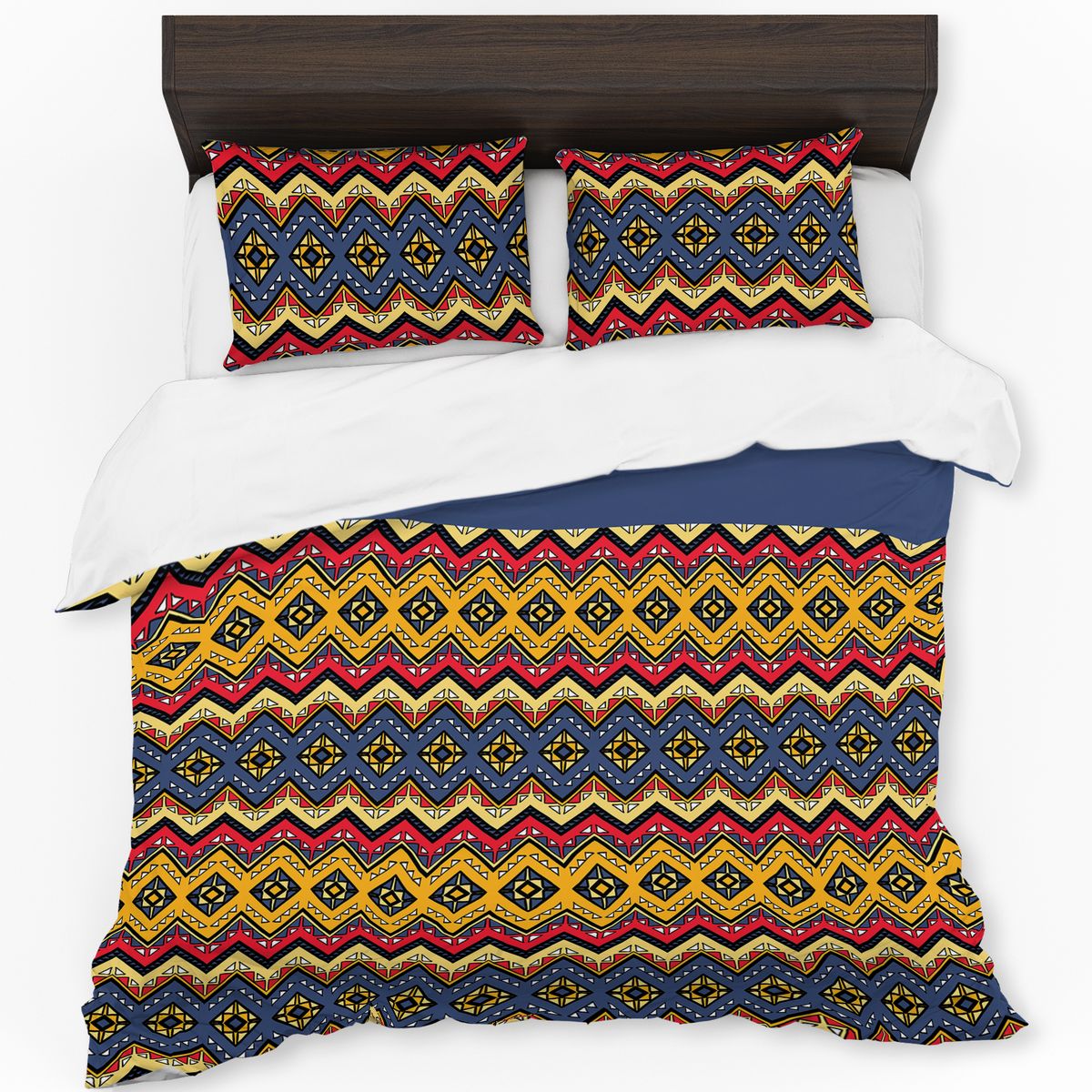African Pattern Colourful Zig Zag Duvet Cover Set | Shop Today. Get it ...