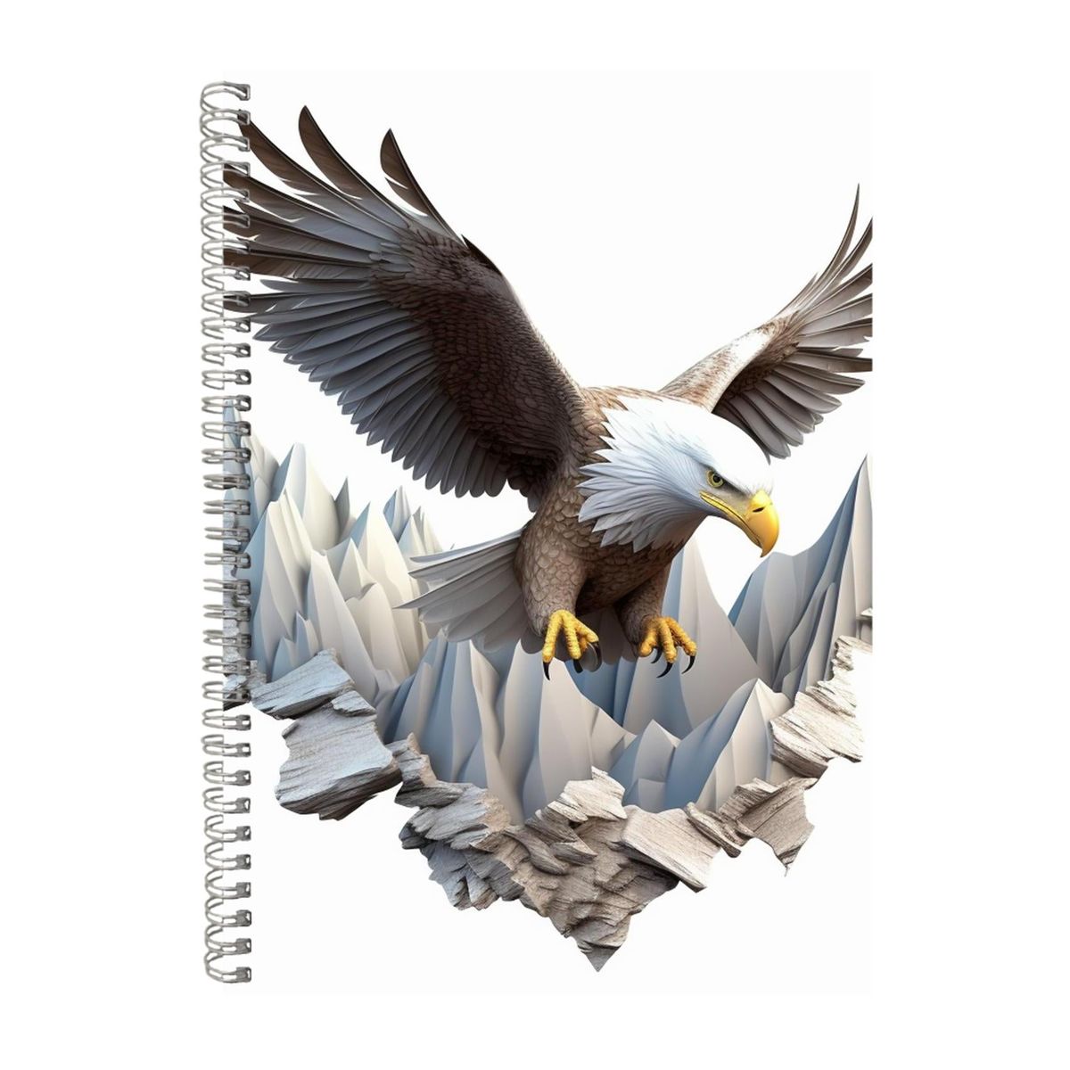 Mountains Inside Eagle Body White 2 Notebook Gift Idea A4 Notepad Pad ...