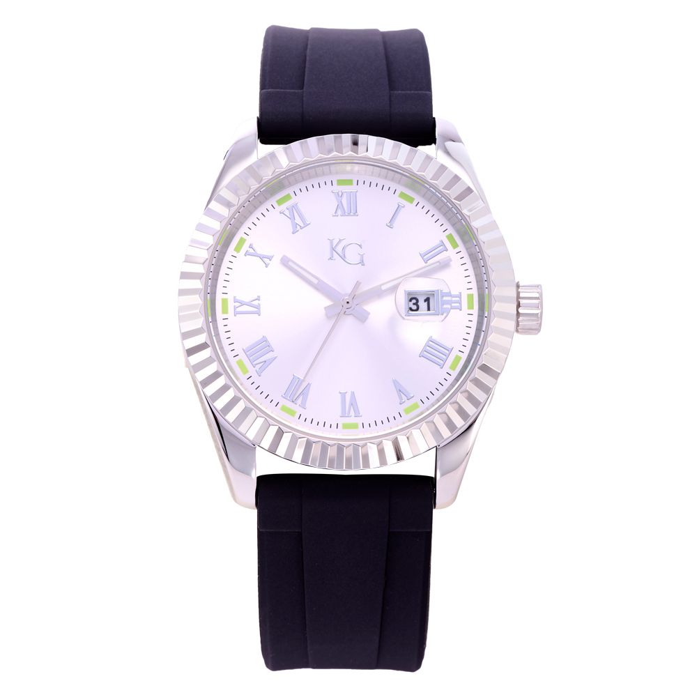 Kings Gold Classic Men's Luxury Quartz Watch, Silver Sunburst Dial ...