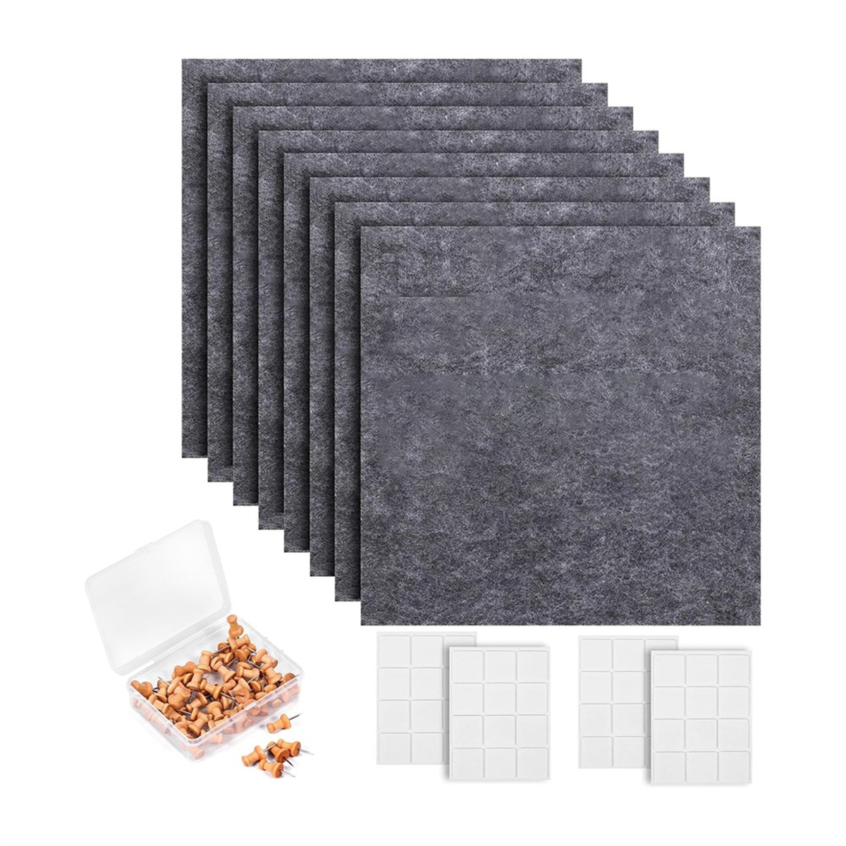 Cork Board Wall Felt Board Tile With 60 Push Pins B | Shop Today. Get ...