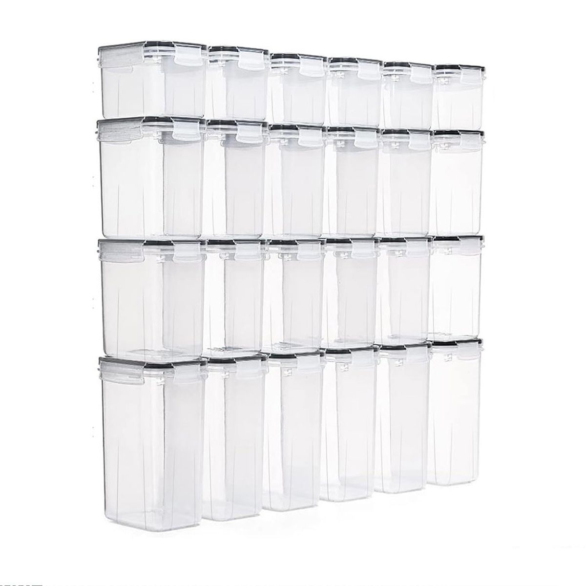 24Piece Food Storage Containers with Lids Plastic Organization ...