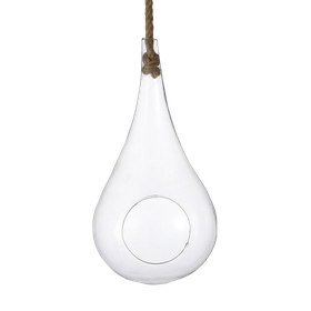 Glass Raindrop On Rope Hanging Planter for Succulent | Shop Today. Get ...