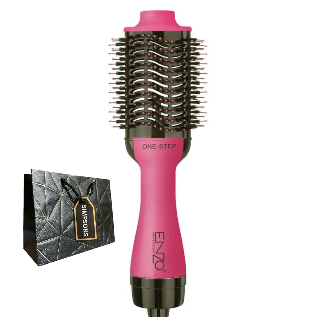 ENZO - One-step Dy and Volume Hair Dryer Brush & Luxury Simpsons Bag ...