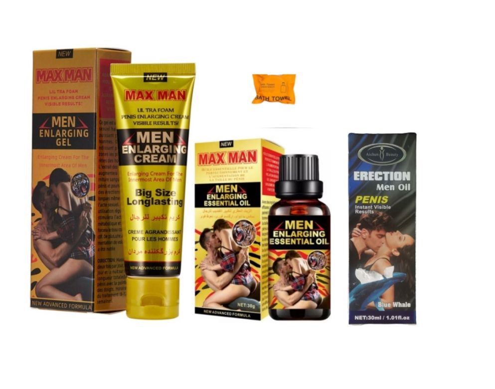 Genius Men Enlargement Cream & Oil (Yellow) & Erection Oil & Travel Towel | Shop Today. Get it ...