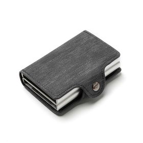 Denim Fabric Double Aluminium RFID Credit Card Holder Case-Gray | Shop ...