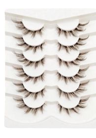 Faux Mink Fantasy Fluffy Brown Lashes for a Seductive Look - 6 Pairs ...
