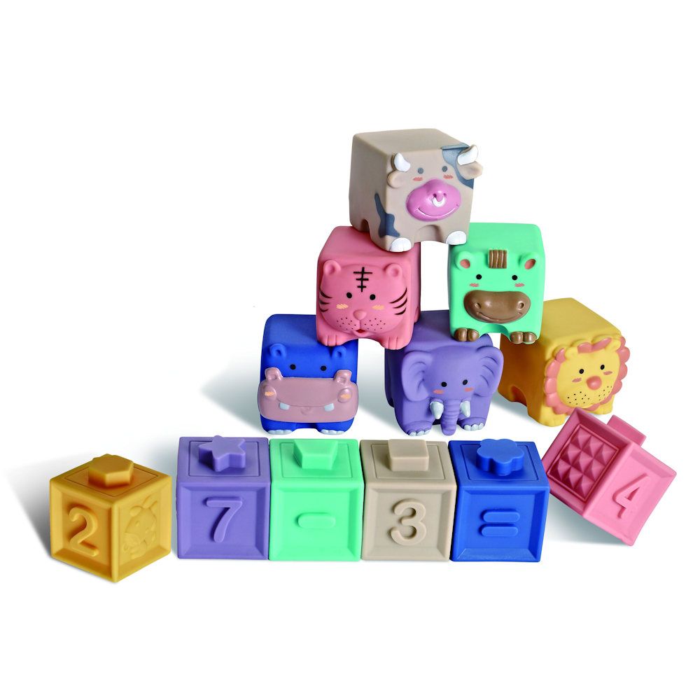 Time2Play Baby Soft Stack Squeeze Blocks Animals | Shop Today. Get it ...