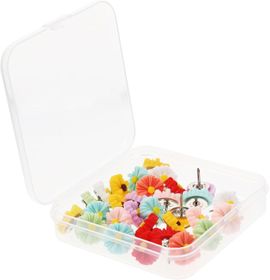 30 pieces Flower Shaped Resin Push Pins Small Multi-Function Thumbtacks ...