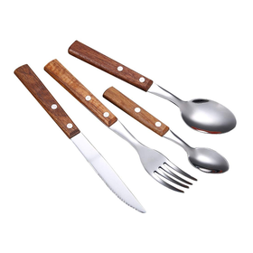 16-Piece Premium Cutlery Set with Elegant Wooden Handles | Shop Today ...