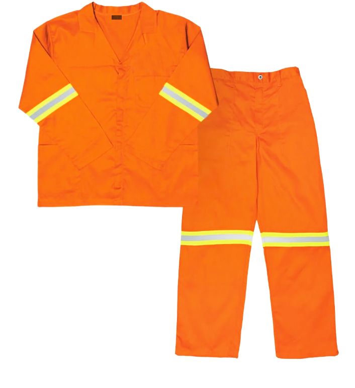 2 Piece Orange Work Suit With Reflective Tape | Shop Today. Get it ...