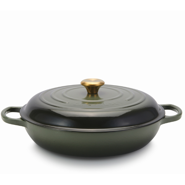 Le Creuset Signature Shallow Cast Iron Casserole - Thyme | Shop Today ...