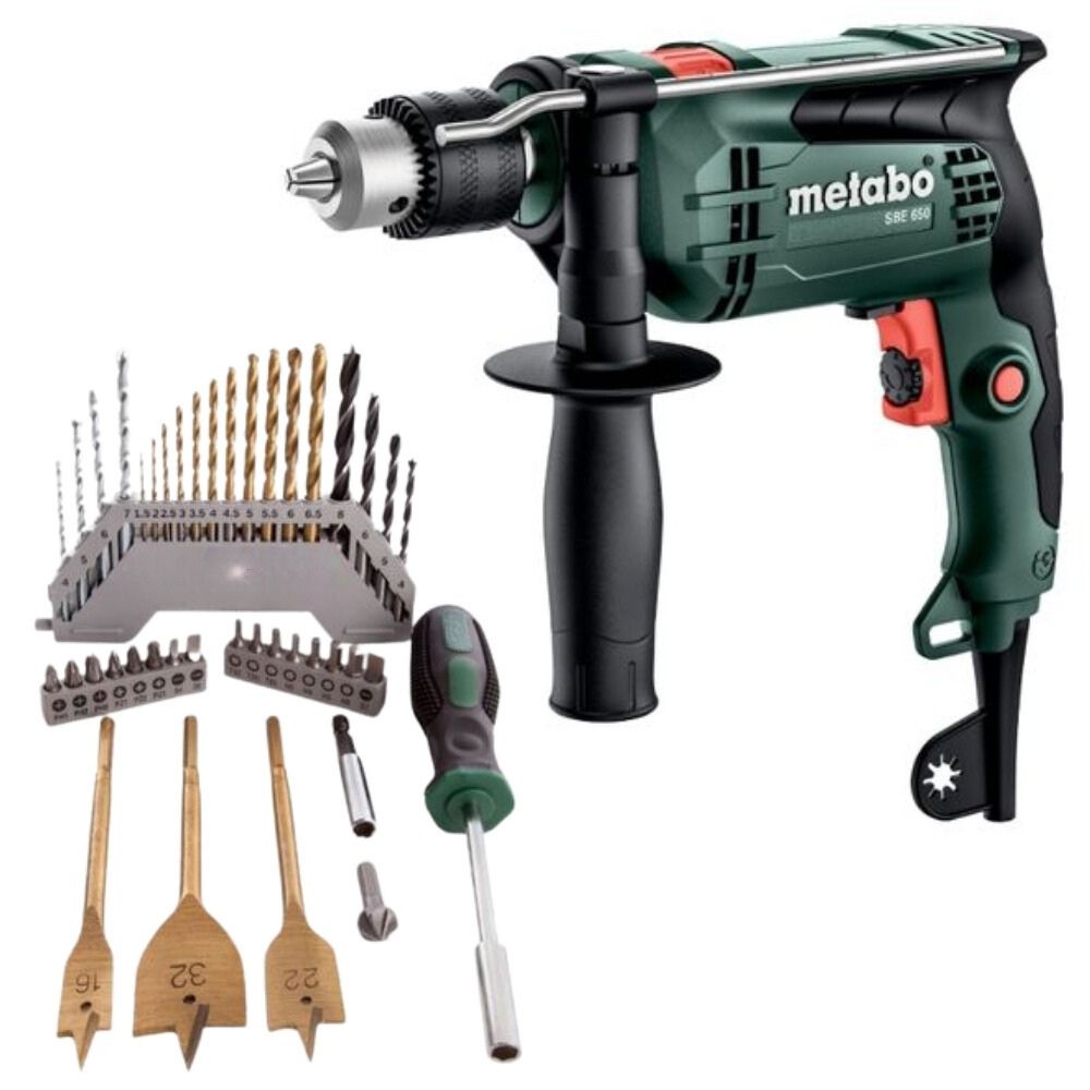 Metabo - Impact Drill SBE650(600742000) with Titanium Drill & Bit Set ...