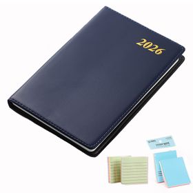 2025 Daily Hourly Planner with sticky notes, A5 Diary Notebook Blue ...
