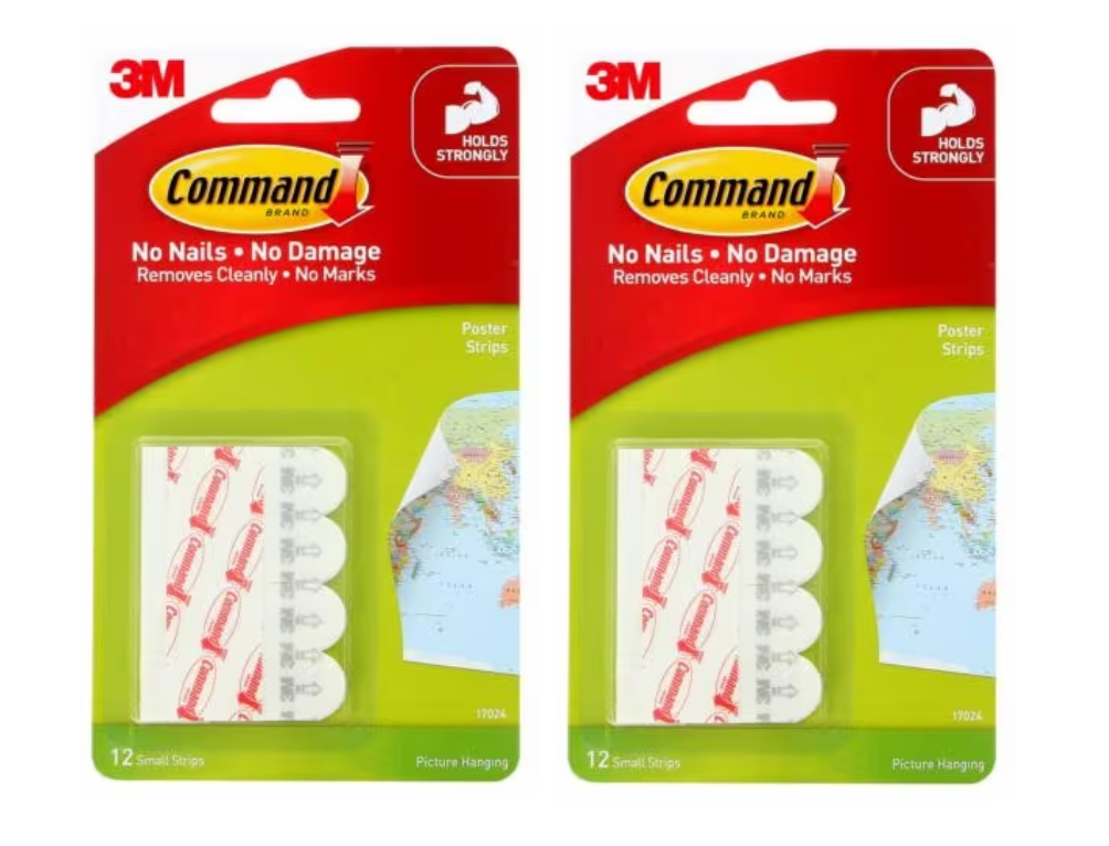 3M Command Poster Strips White 2 Packs of 12 Adhesive Hanging Strips Shop Today. Get it Tomorrow takealot