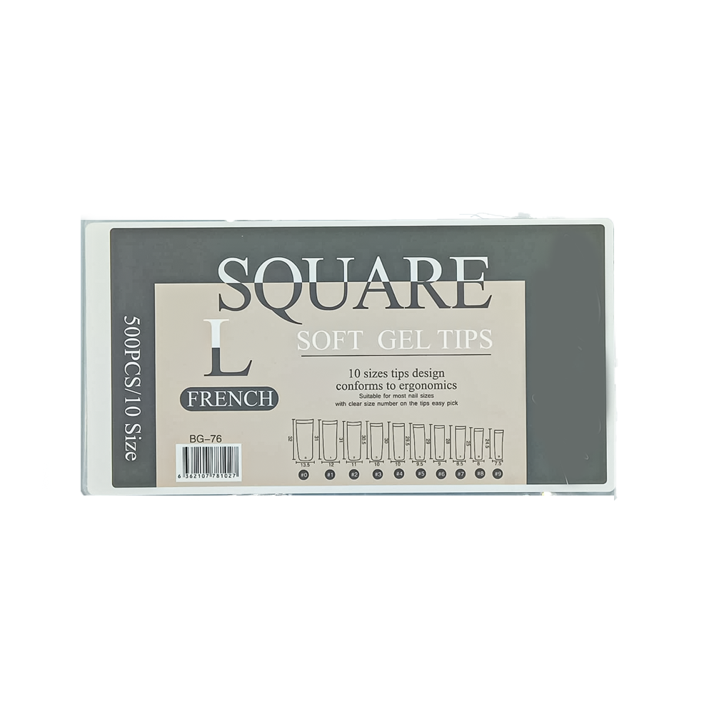 Square Soft Gel Tips L French - 500 Piece | Shop Today. Get it Tomorrow ...