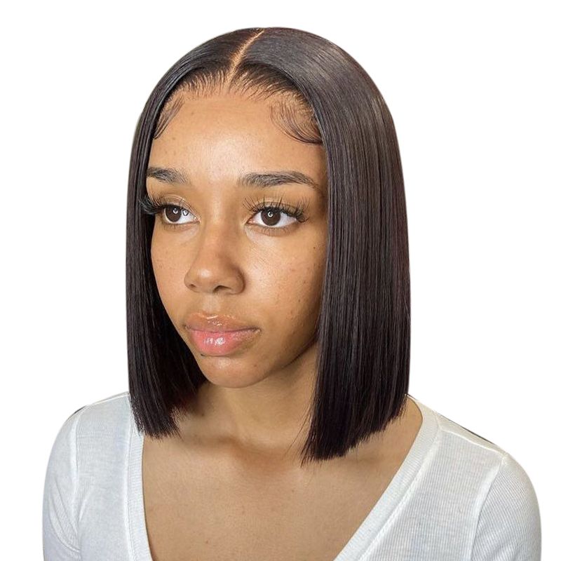 VSP 14Inch Straight Bob Glueless Wigs 13X4 Lace Front Human Hair | Shop ...