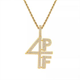 4PF “Four Pockets Full” Lil Baby Inspired Iced CZ Diamond Pendant ...