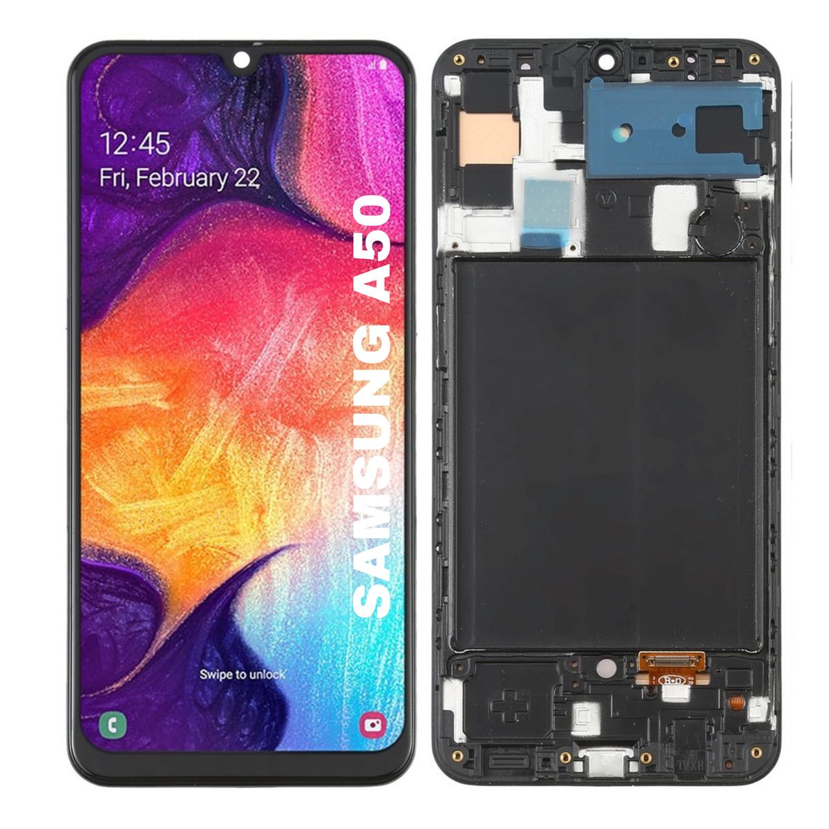 LCD Screen and Digitizer Full Assembly with Frame for Samsung Galaxy ...