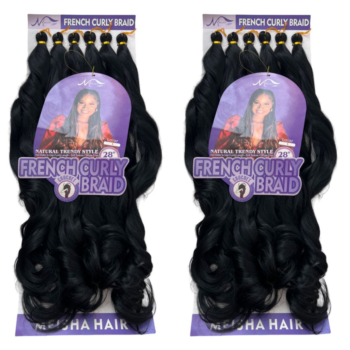 Meisha French Curly Braid - 28 Inch - Pack of 2 - Color 1 | Shop Today. Get it Tomorrow ...
