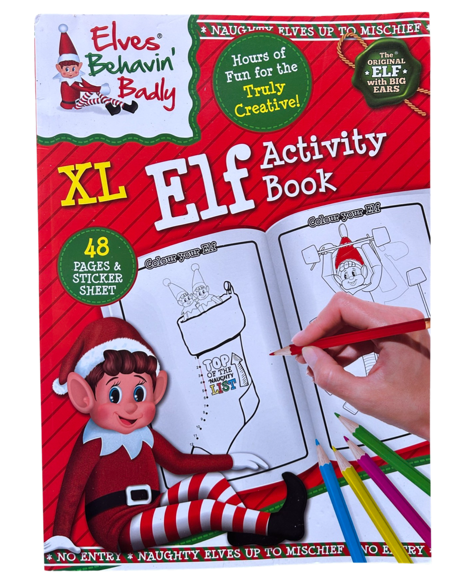 Elf Activity Book To Draw & Colour - Stickers Included | Shop Today ...