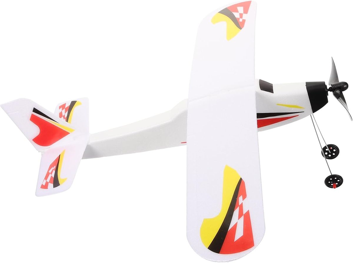 Rubber Elastic Band Powered Foam Aeroplane Glider Wind Up Propellor ...