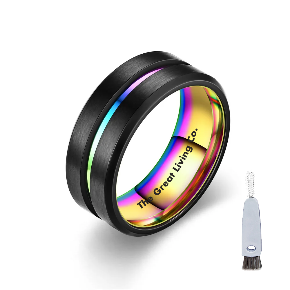 Men's Rings Stainless Steel - Dual Tone Rings/Bands & Ring Cleaning ...