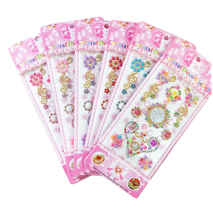 Gem Stickers Face Gems Rhinestones Jewel, Kids Princess Stickers 6 Pack ...