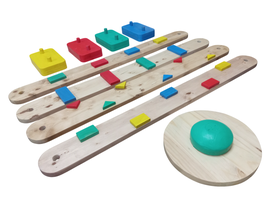Montessori Wooden Balancing Beams and Balance Circle Set for Kids - 4 x ...