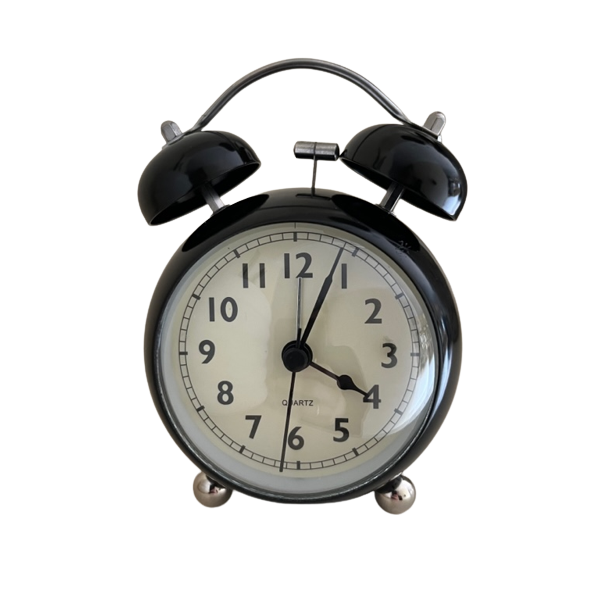 Quartz Twin Bell Alarm/Desk Clock with Light - 13cm | Buy Online in ...