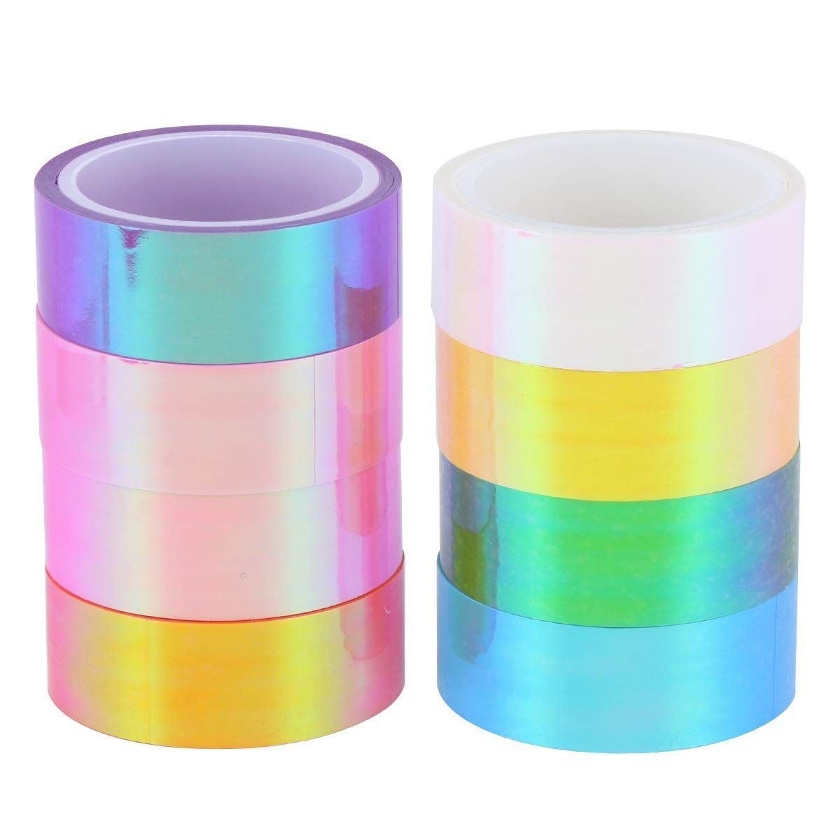 8 Laser Film Rolls Washi Tape Schools Art Gifts Decorative Scrapbook 5M ...