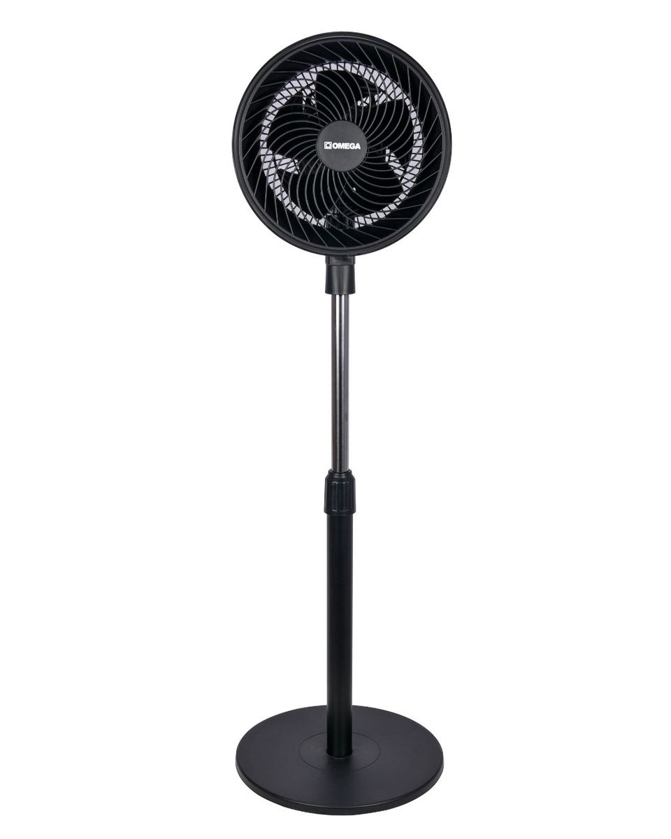 Omega 10-Inch Pedestal Fan with Powerful Airflow - Black | Shop Today ...