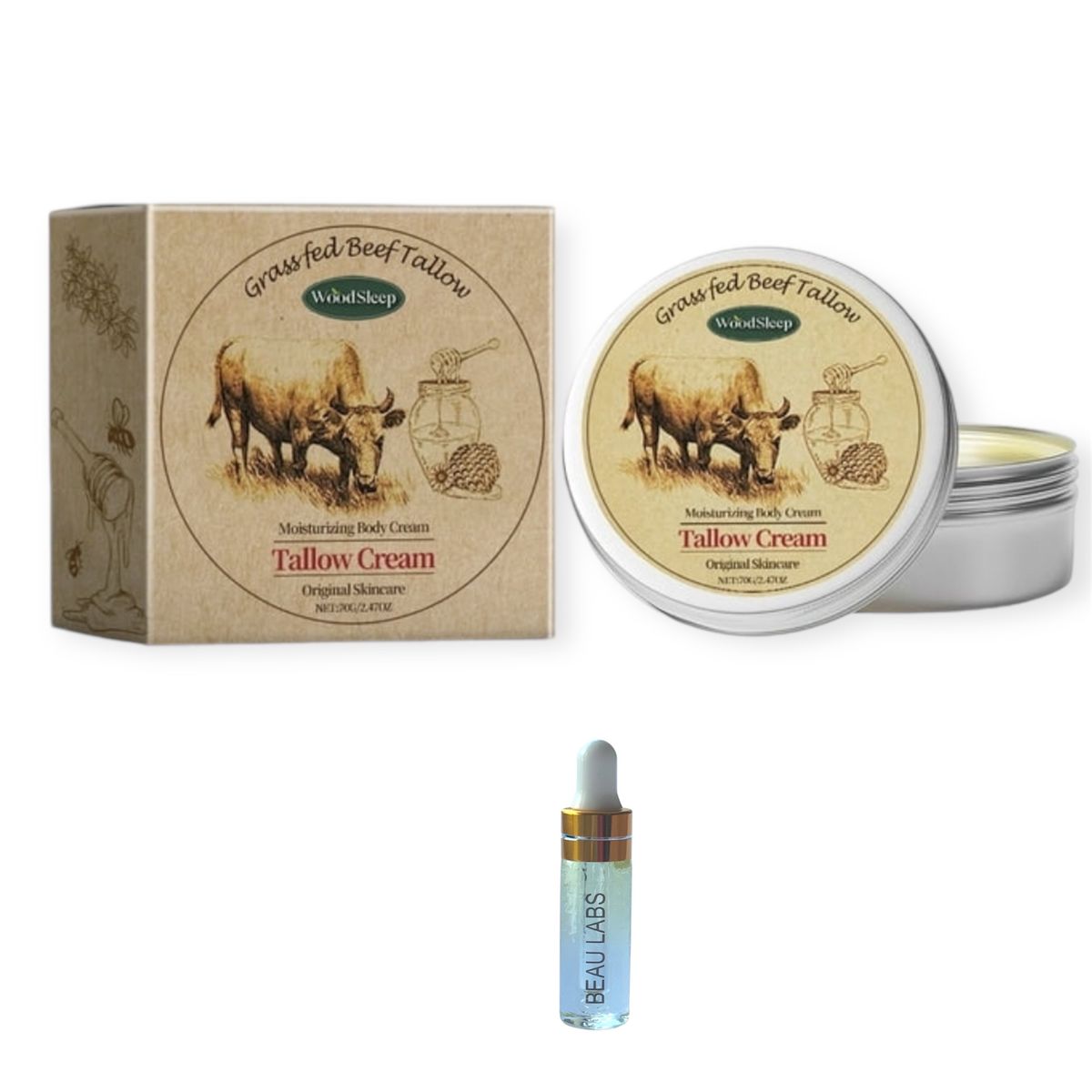 Nature's Elixir: Beef Tallow Cream + Mini Beau Labs Serum | Shop Today ...